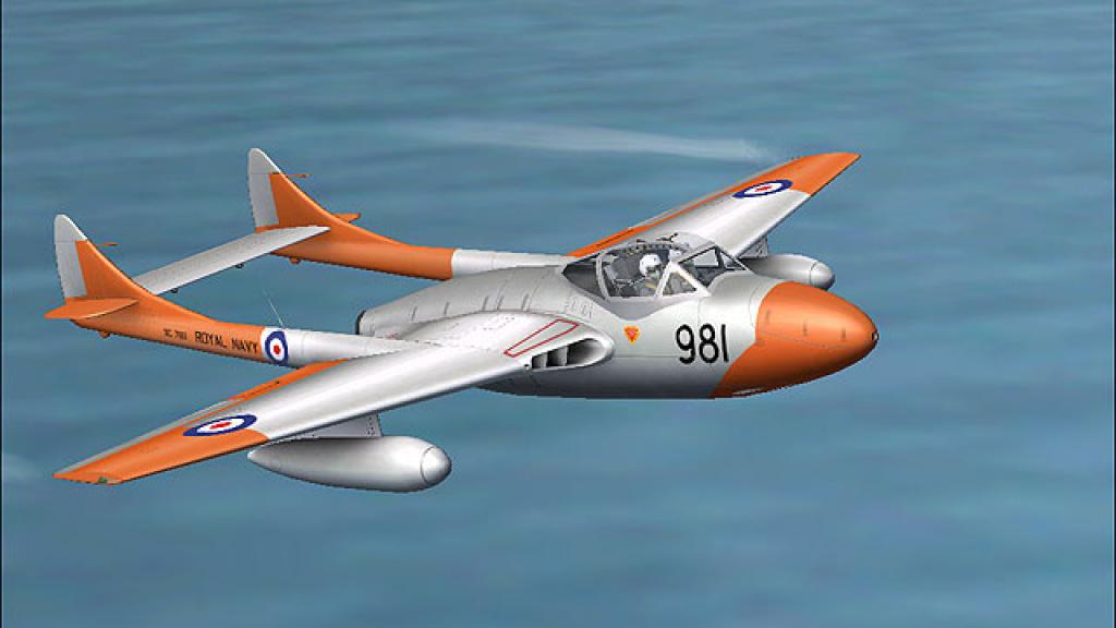 de Havilland Vampire T.11 for FSX/FS2004 by Virtavia