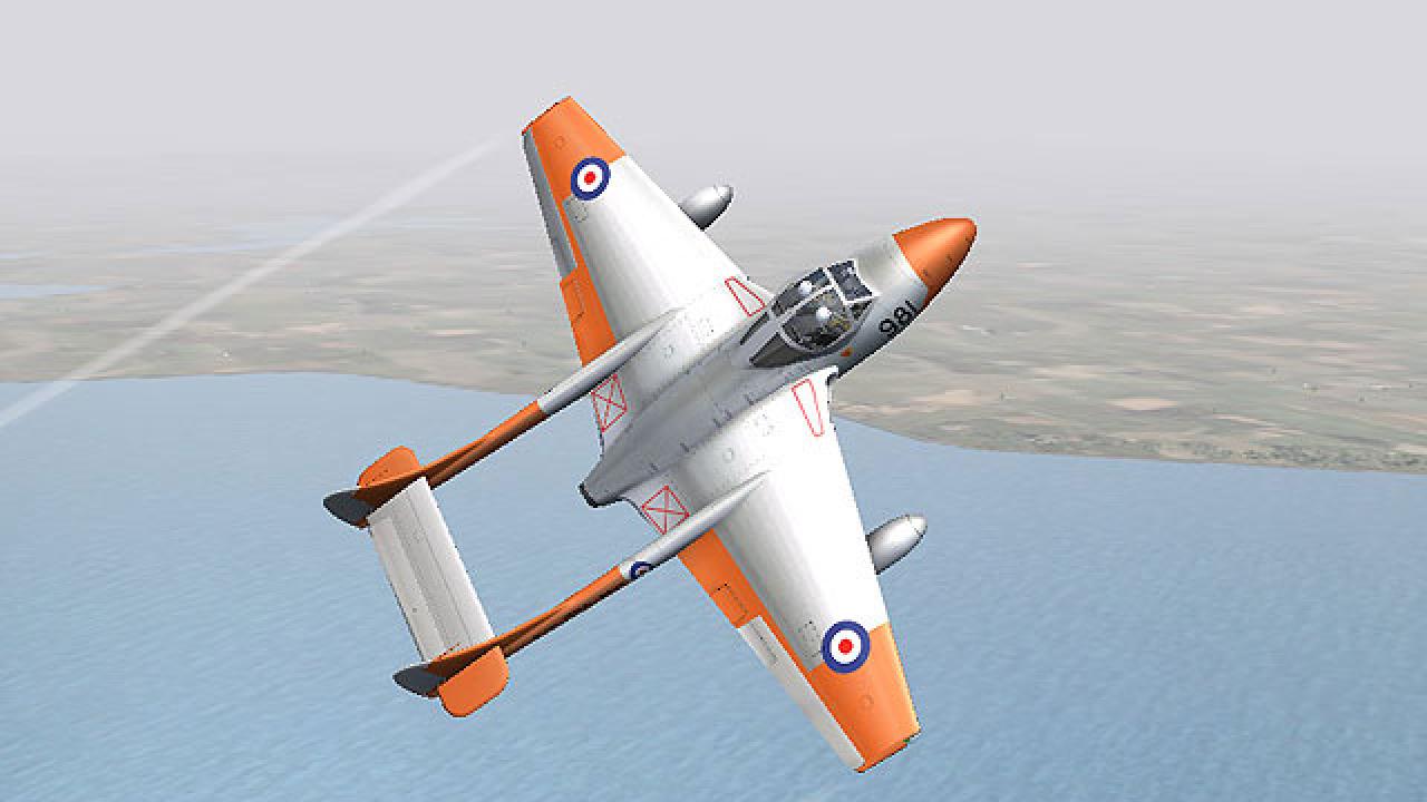 de Havilland Vampire T.11 for FSX/FS2004 by Virtavia
