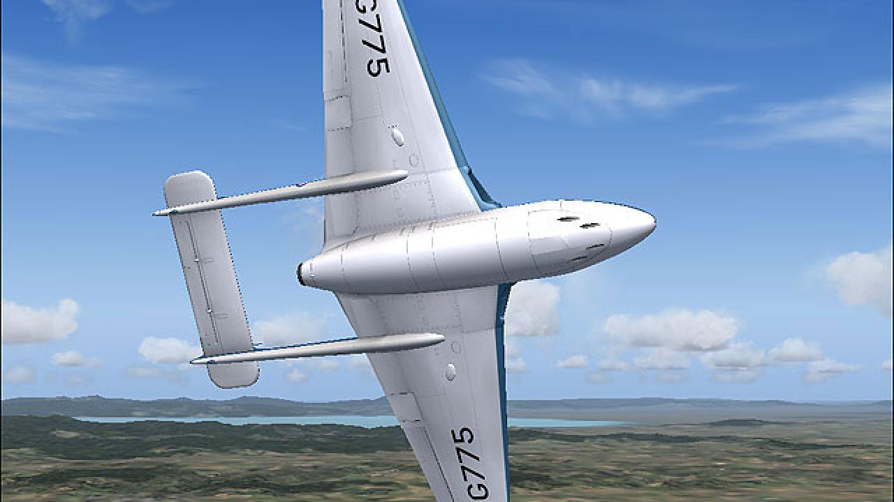 de Havilland Vampire T.11 for FSX/FS2004 by Virtavia