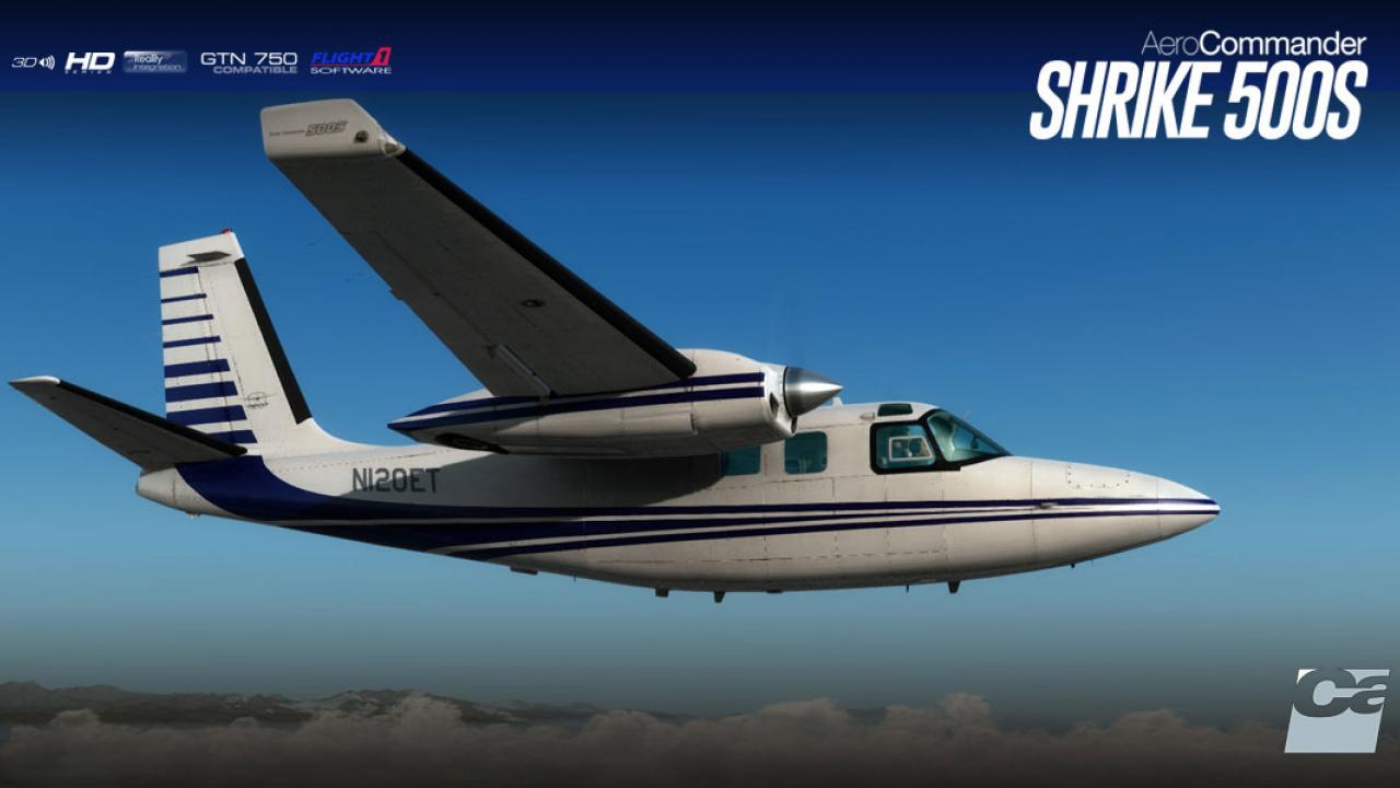 Aero Commander 500S Shrike Commander HD Series for FSX/P3D by Carenado