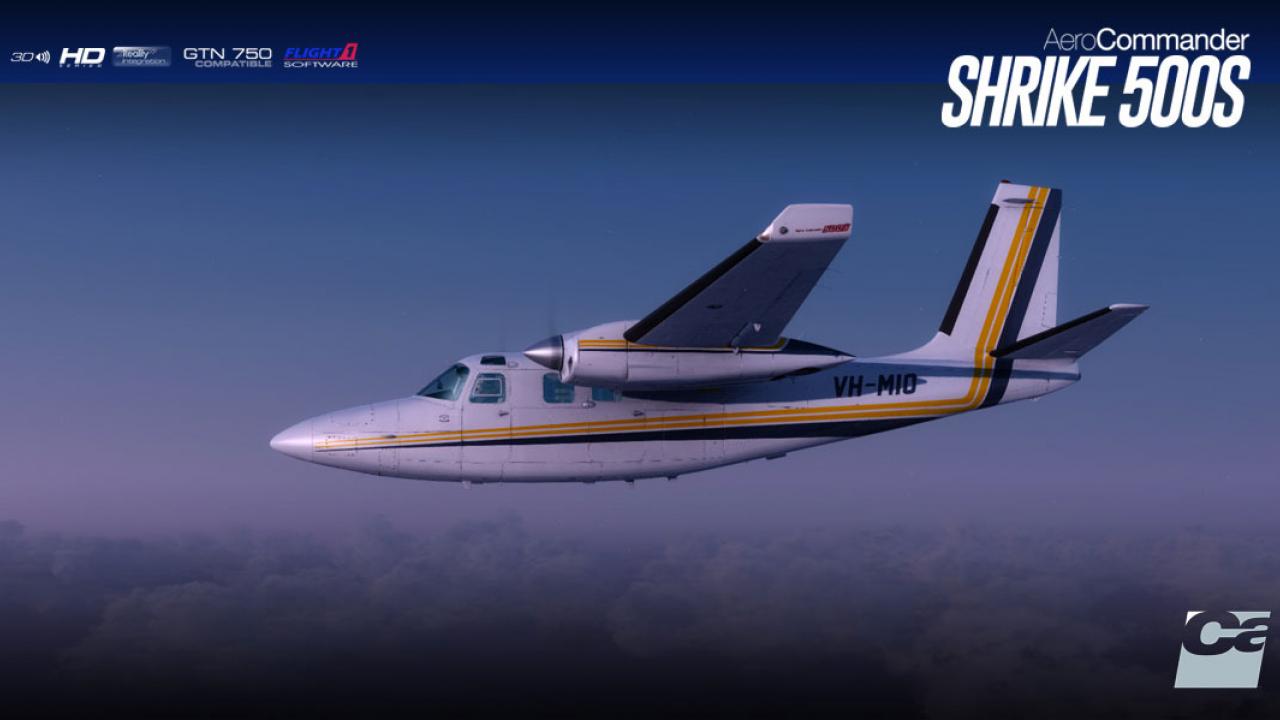 Aero Commander 500S Shrike Commander HD Series for FSX/P3D by Carenado