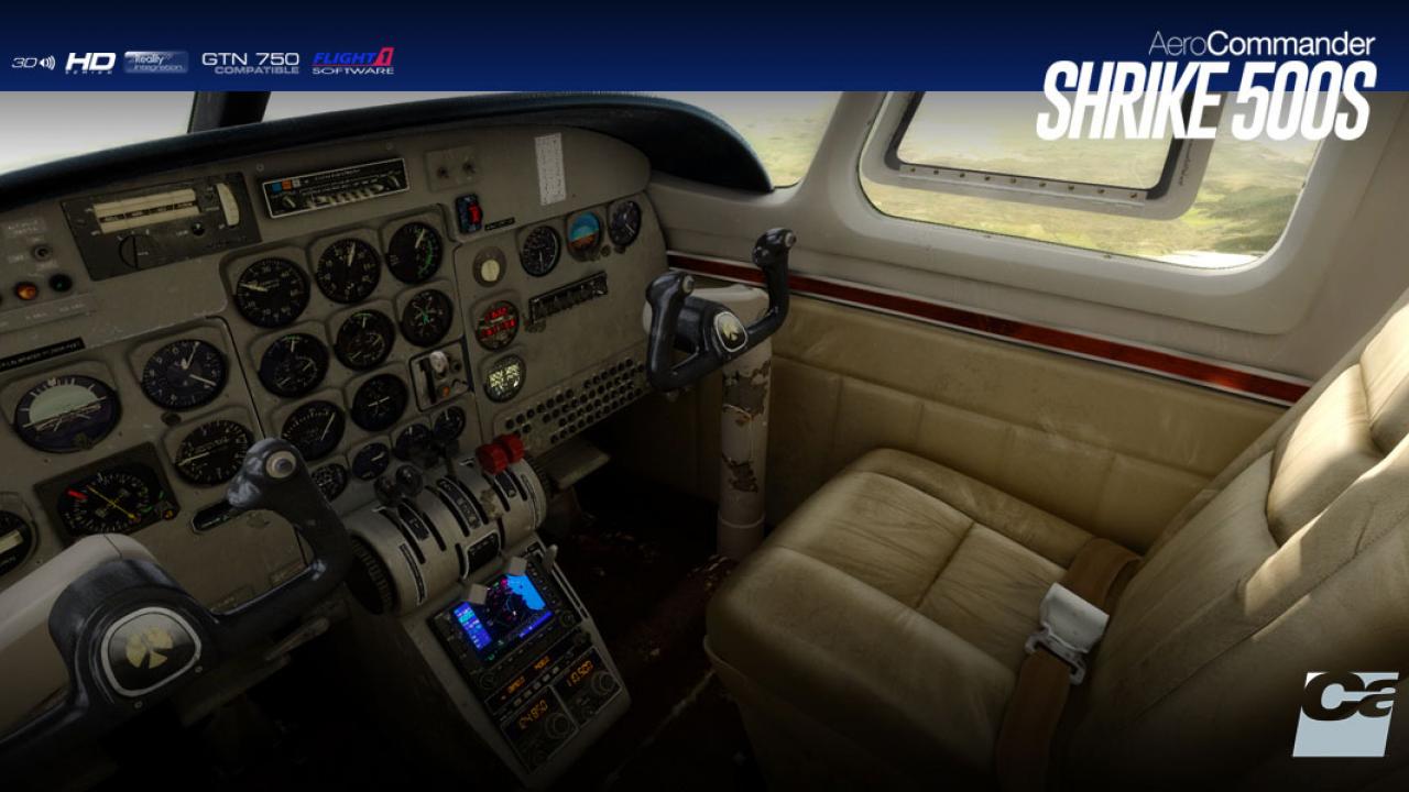 Aero Commander 500S Shrike Commander HD Series for FSX/P3D by Carenado