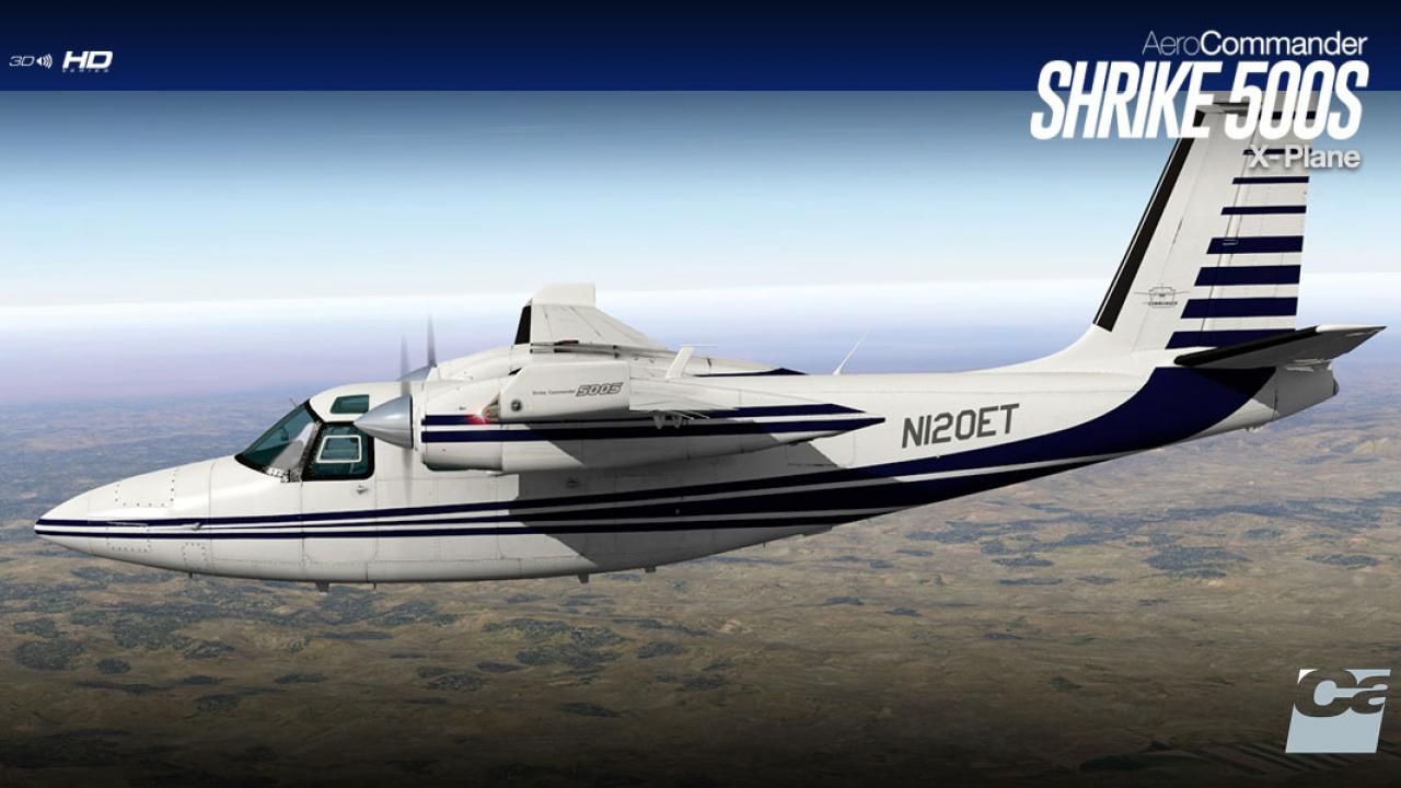 Aero Commander 500S Shrike Commander HD Series for X-Plane by Carenado