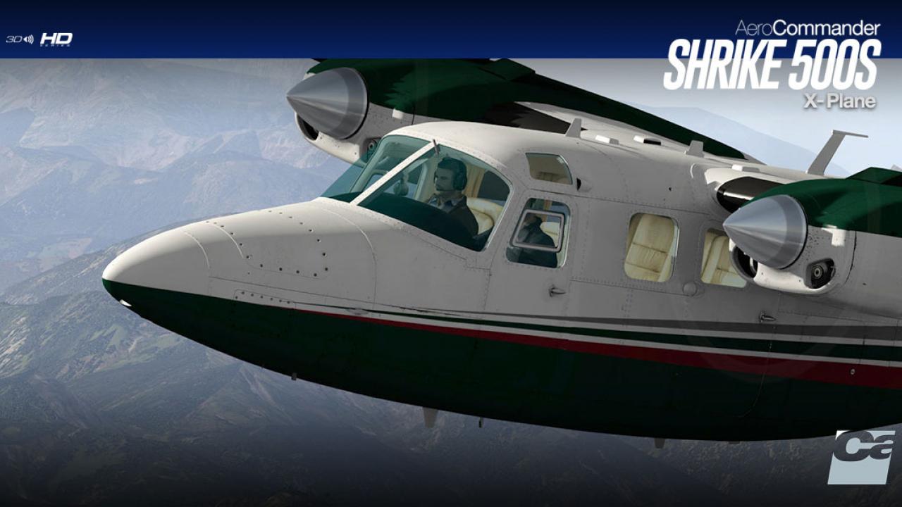 Aero Commander 500S Shrike Commander HD Series for X-Plane by Carenado