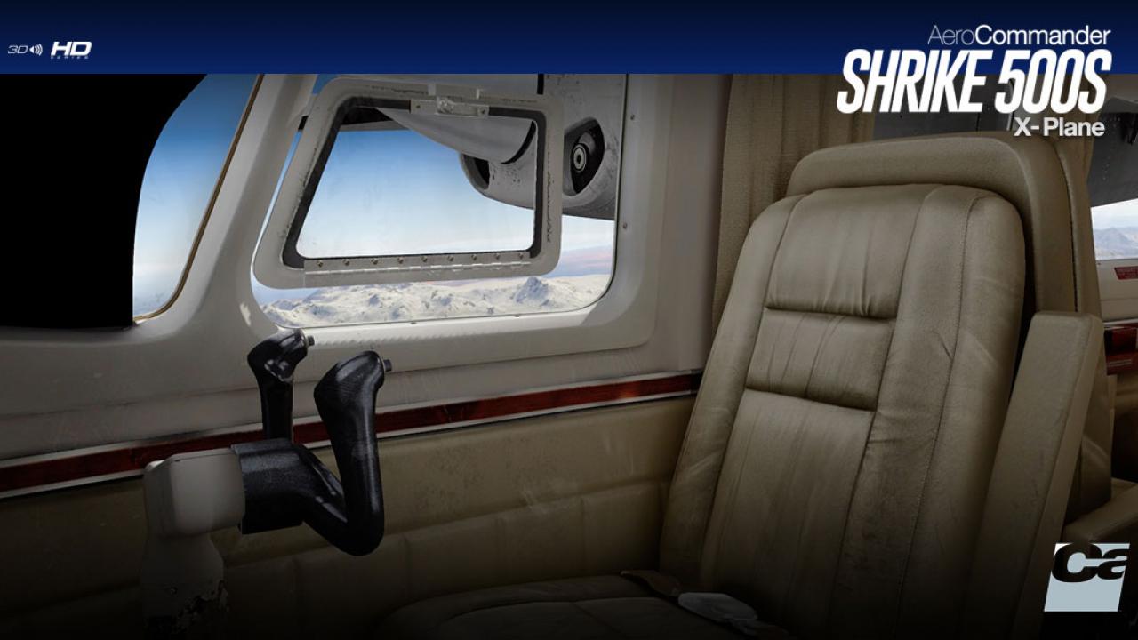 Aero Commander 500S Shrike Commander HD Series for X-Plane by Carenado