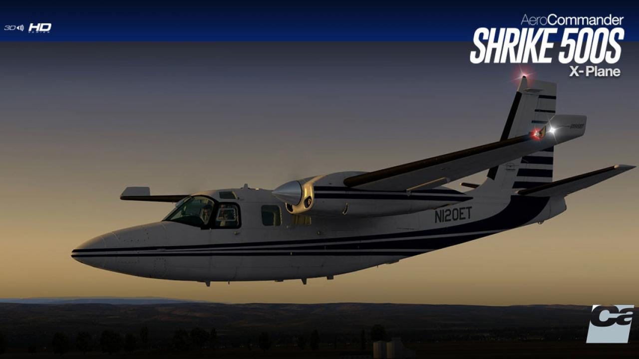 Aero Commander 500S Shrike Commander HD Series for X-Plane by Carenado