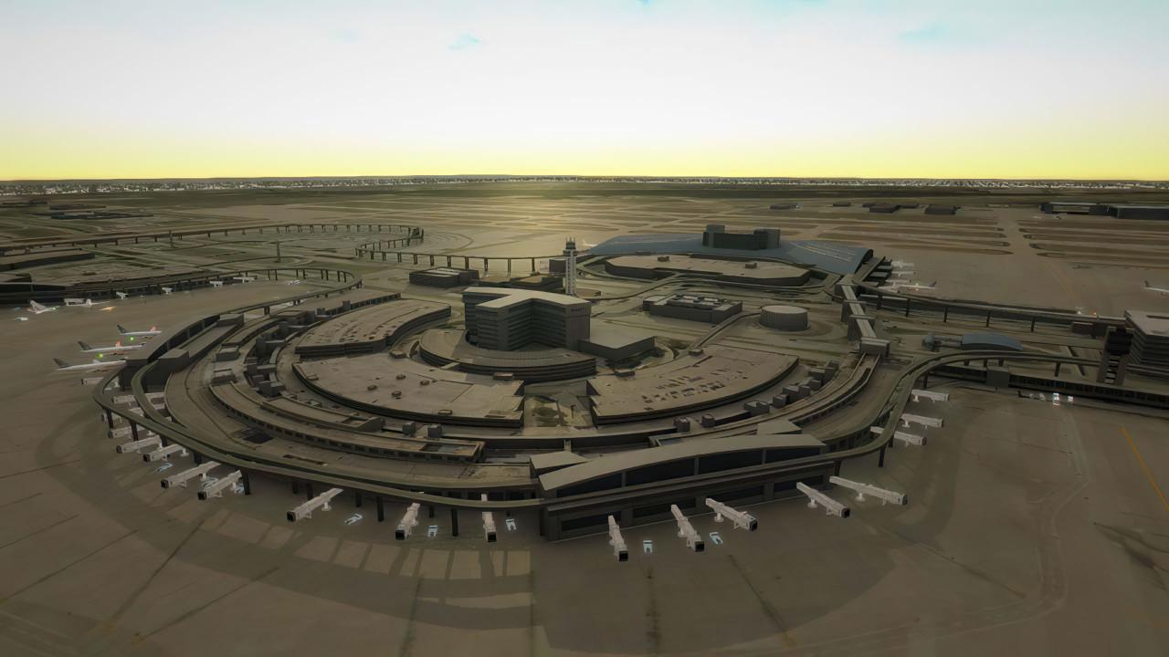 Dallas Fort Worth International (KDFW) Expansion for Tower! 3D by feelthere