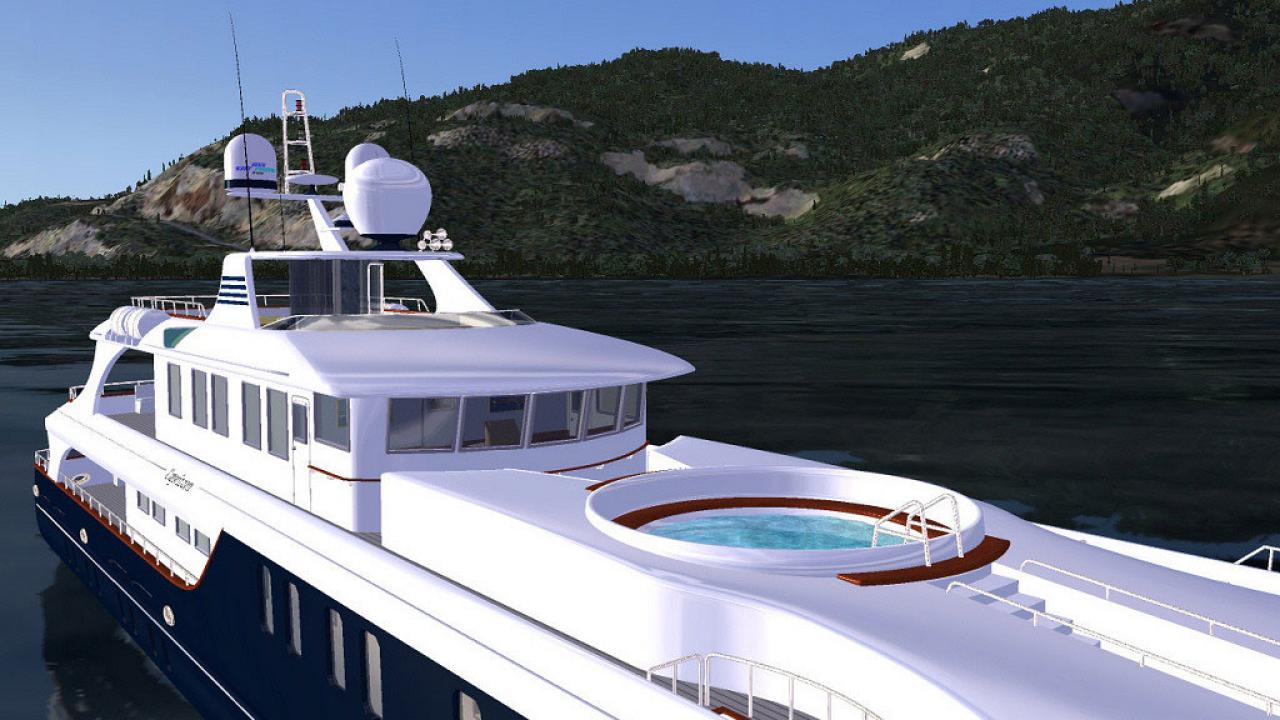 Capricorn 156 PRO Luxury Motor Yacht v2 for FSX by Deltasim Studio