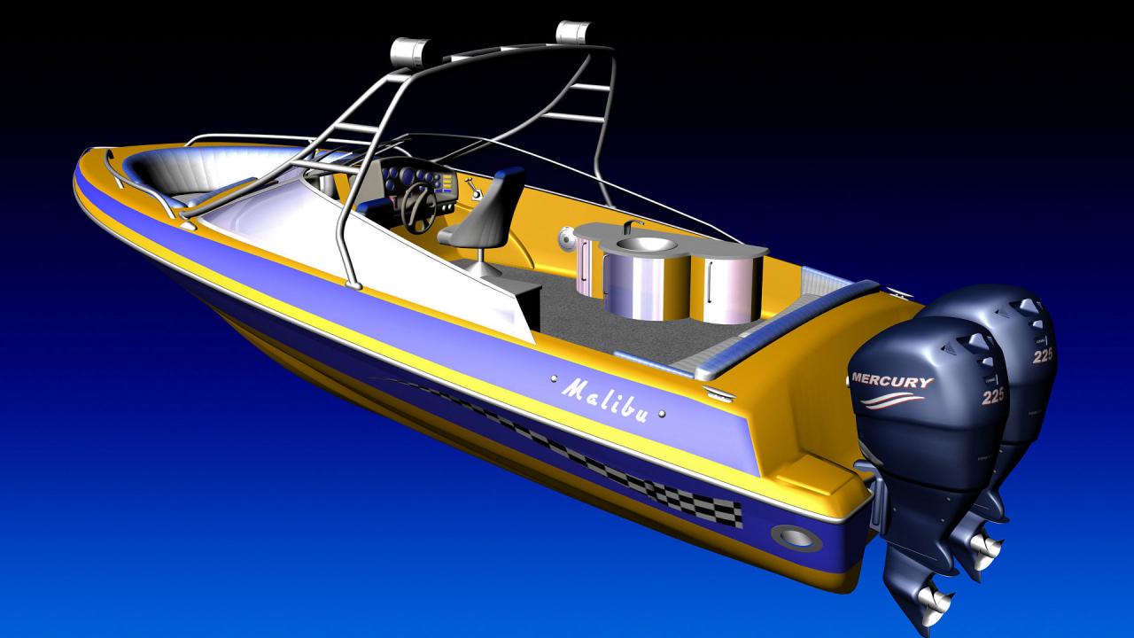 Malibu 32 Motor Boat for FSX by Deltasim Studio