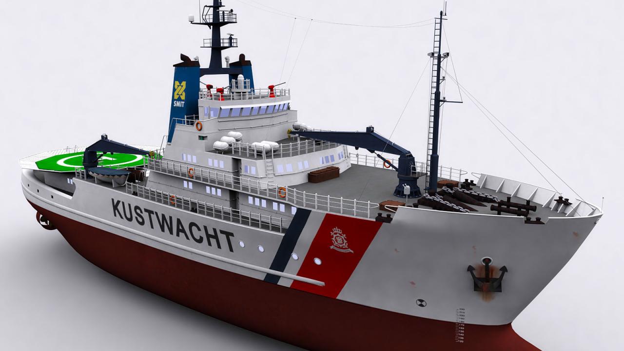 Smit Rotterdam Heavy Tug Boat for FSX by Deltasim Studio