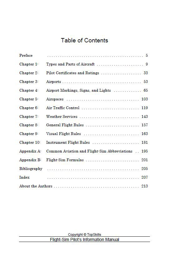 Flight-Sim Pilot's Information Manual e-Book by TopSkills