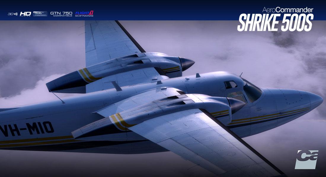 Aero Commander 500S Shrike Commander HD Series for FSX/P3D by Carenado
