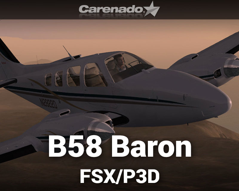 Beechcraft B58 Baron for FSX/P3D by Carenado