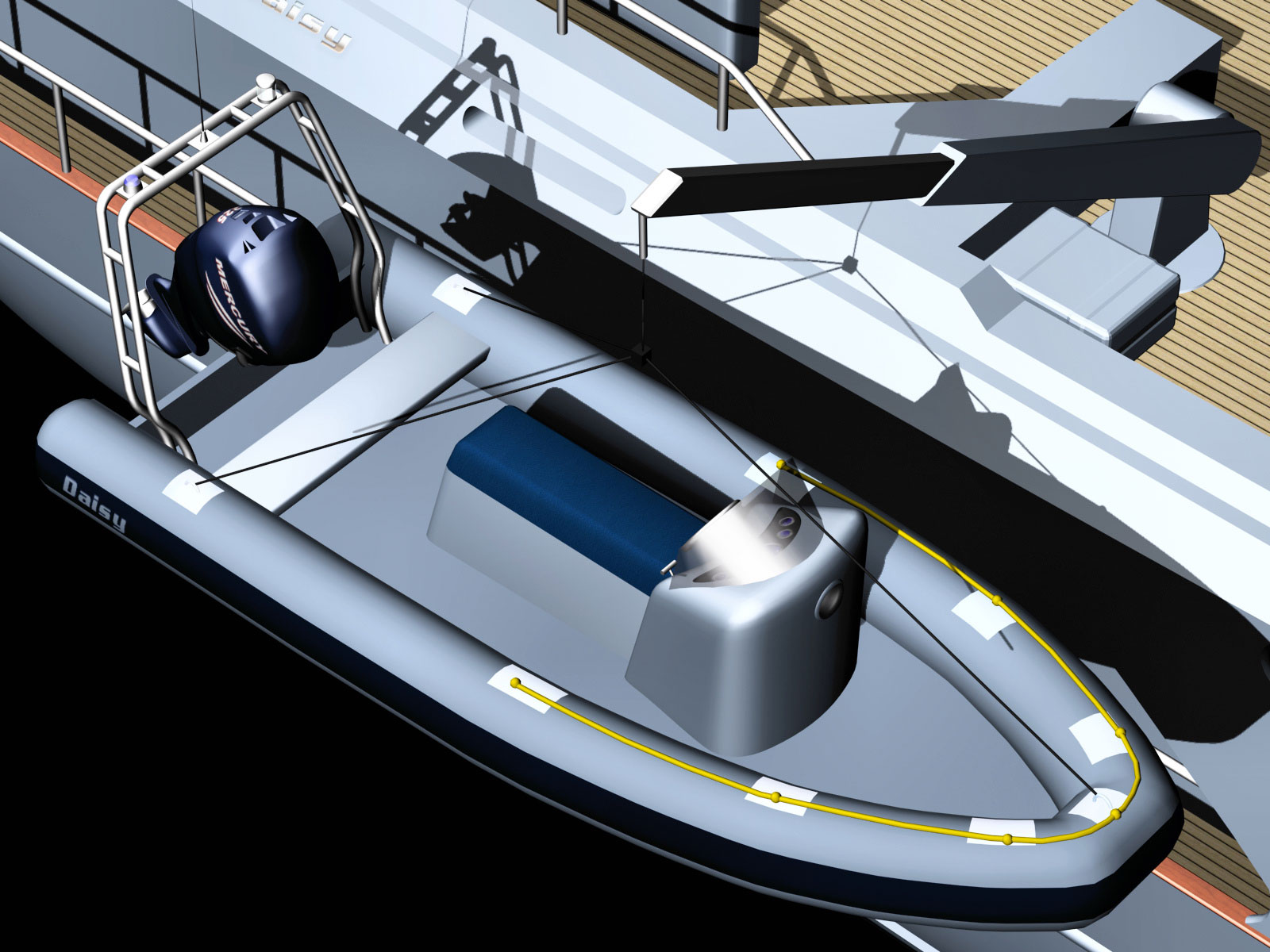 Daisy Motor Yacht Boat Add-On for FSX by Deltasim Studio