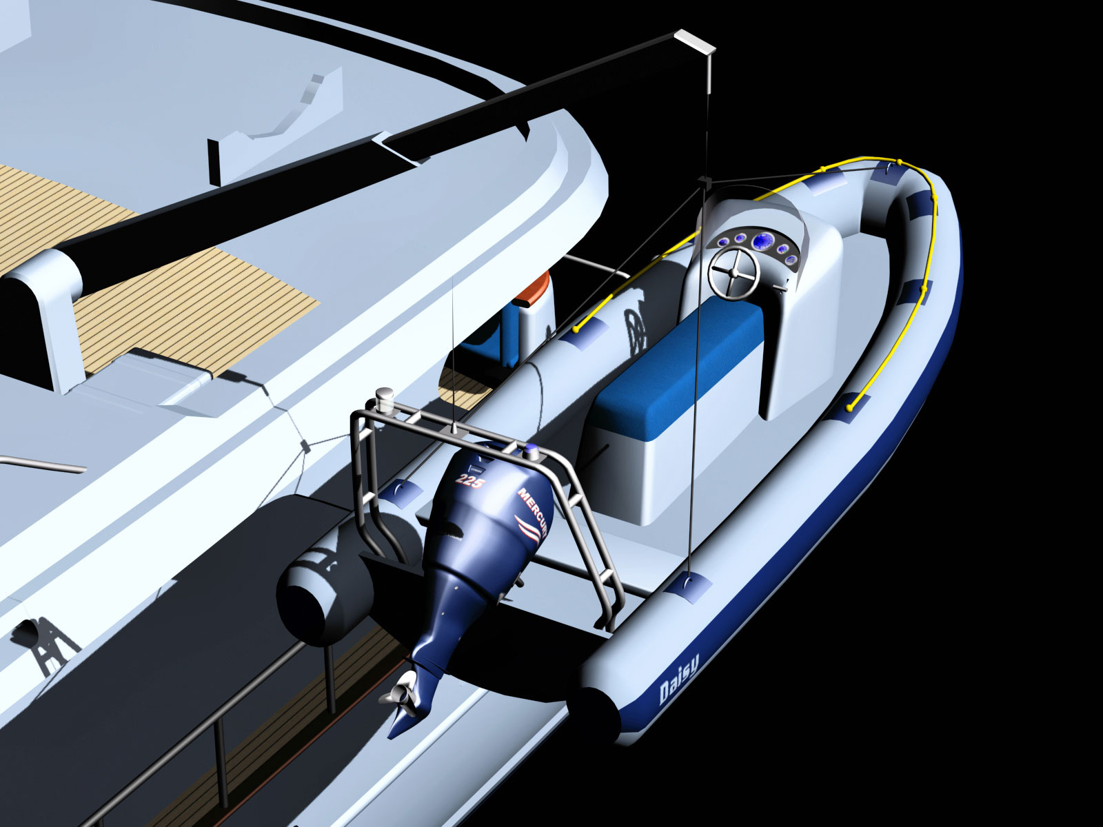 Daisy Motor Yacht Boat Add-On for FSX by Deltasim Studio