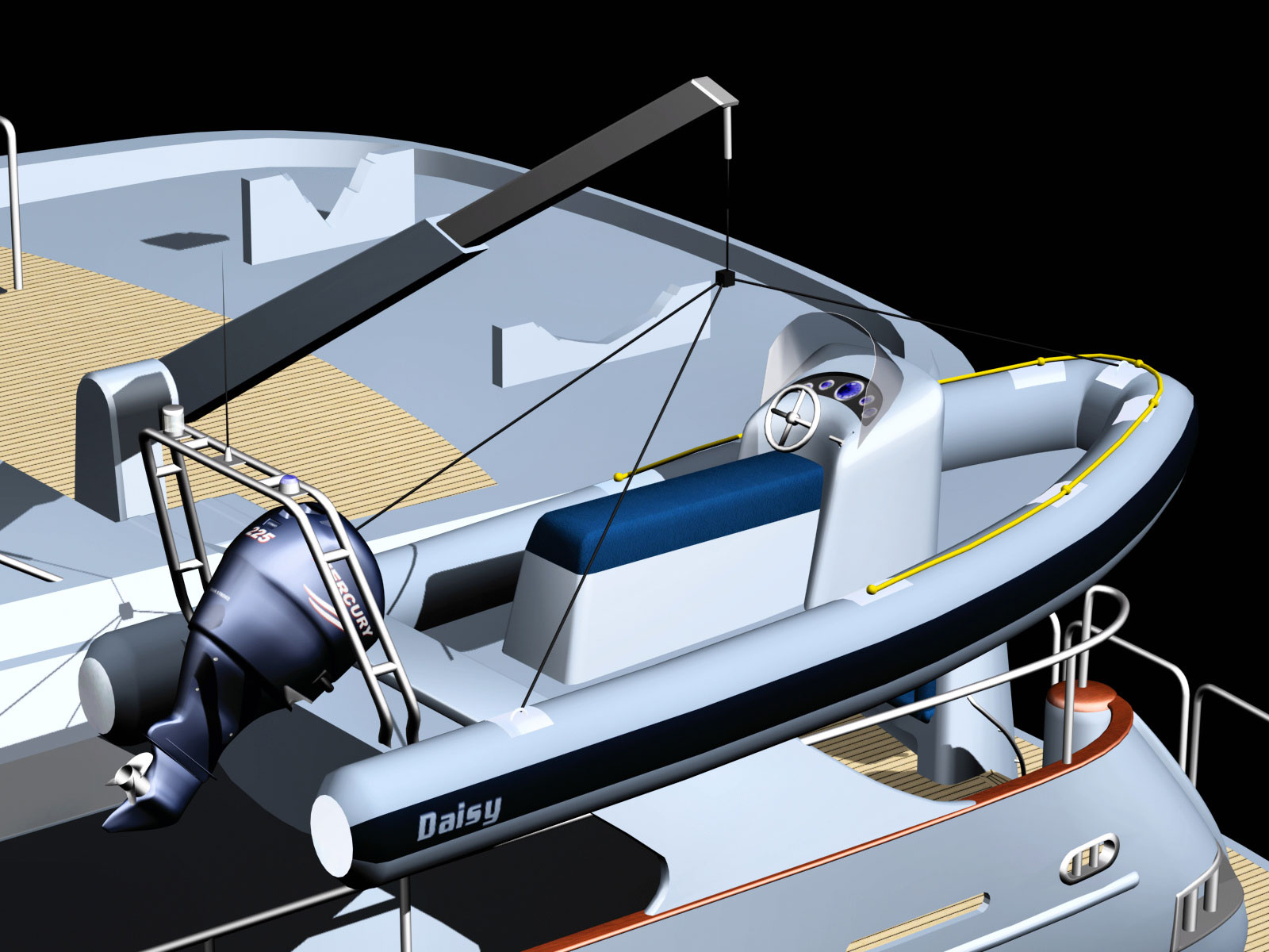 Daisy Motor Yacht Boat Add-On for FSX by Deltasim Studio