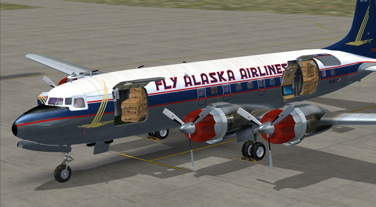 DC-6B Legends of Flight Cargo Expansion Pack for FSX by Just Flight