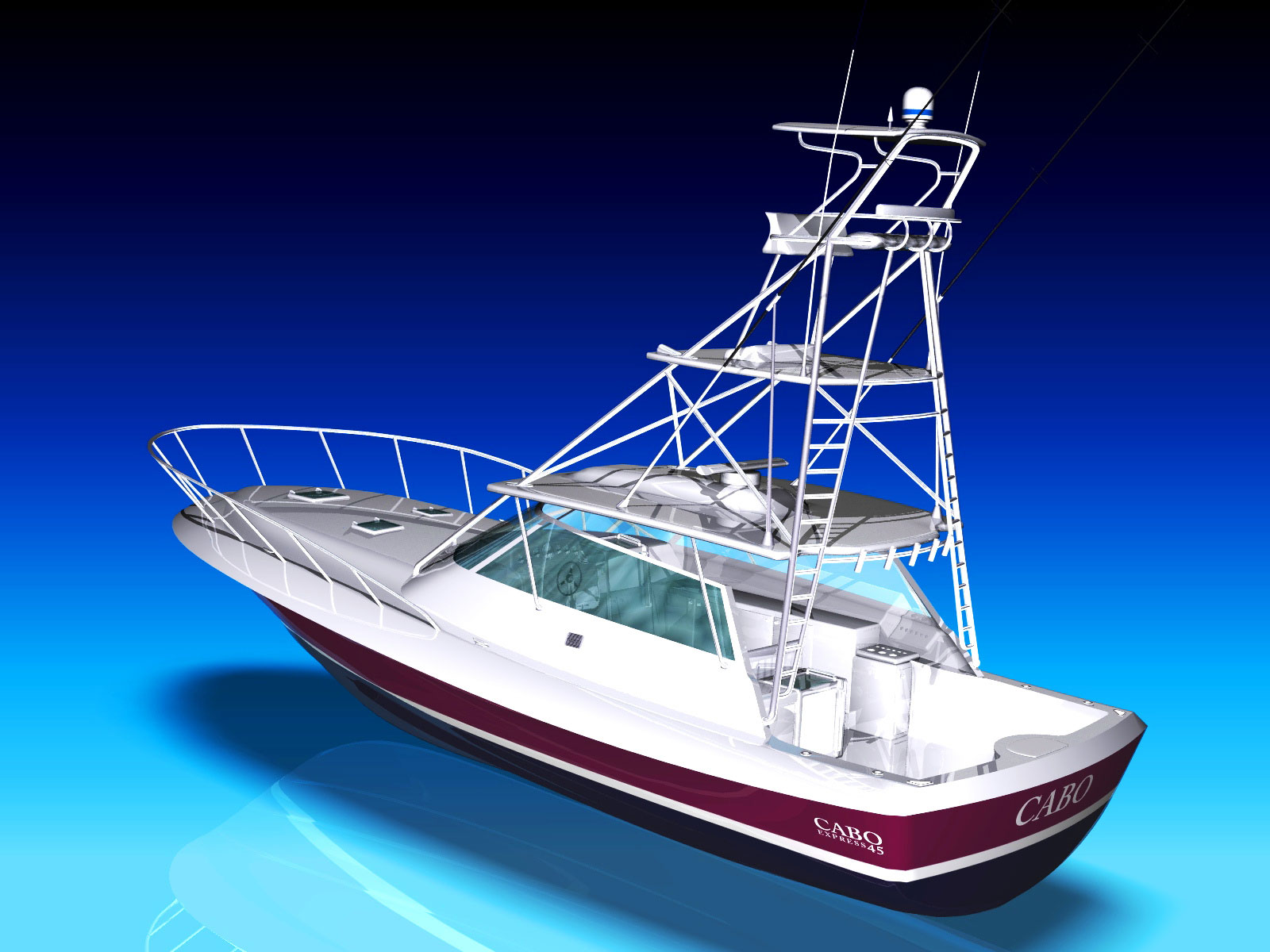 Cabo 45 Express Fishing Yacht for FSX by Deltasim Studio