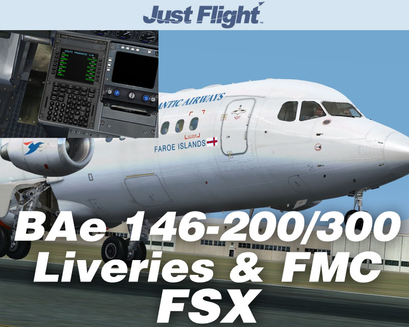 BAe 146-200/300 Jetliner Livery & FMC Expansion Pack for FSX by Just Flight