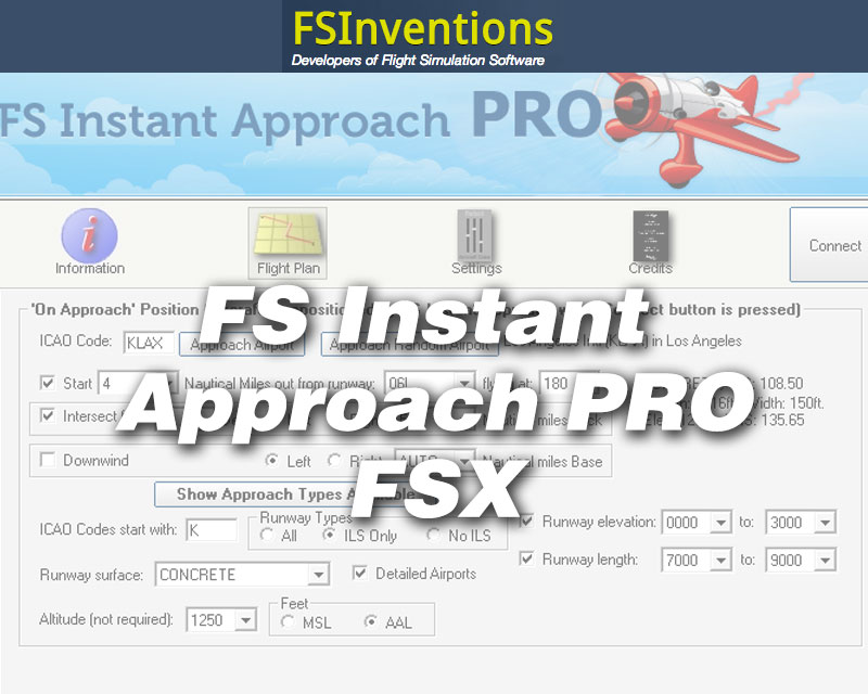FS Instant Approach PRO: FSX Runway Approach Maker by FSInventions