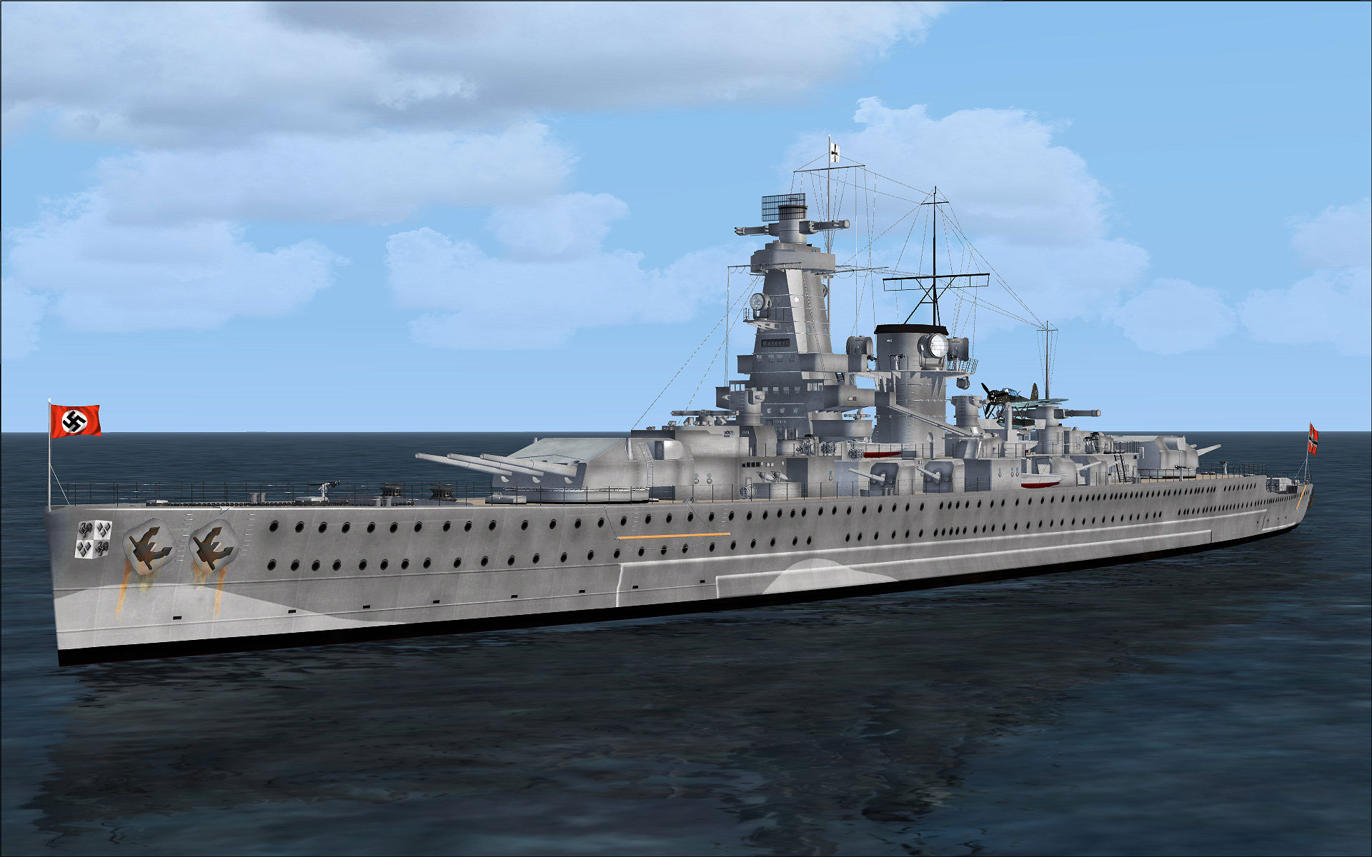 Admiral Graf Spee Battleship for FSX by Deltasim Studio