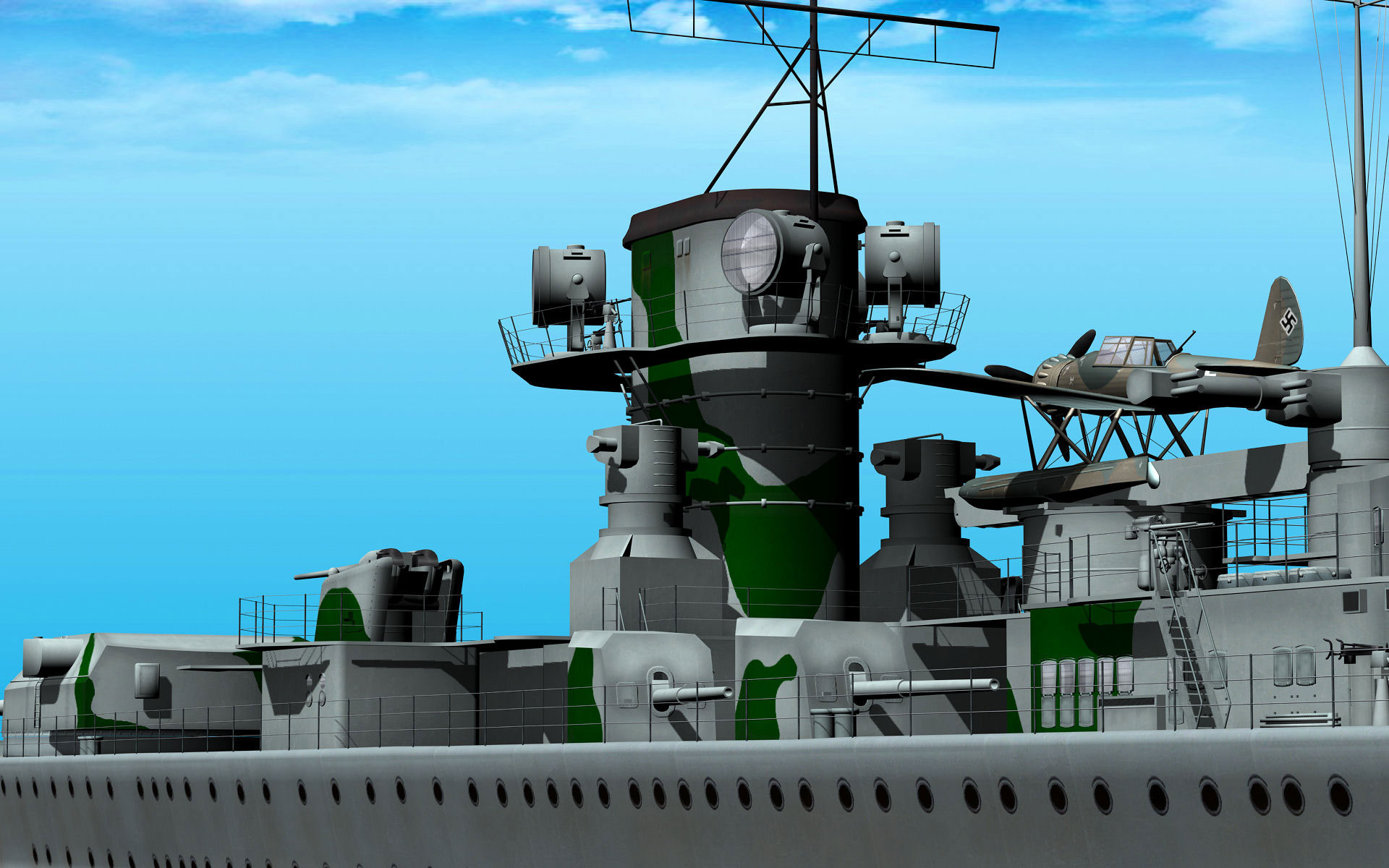 Admiral Graf Spee Battleship for FSX by Deltasim Studio