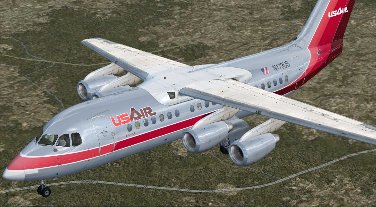 BAe 146-200/300 Jetliner Livery & FMC Expansion Pack for FSX by Just Flight