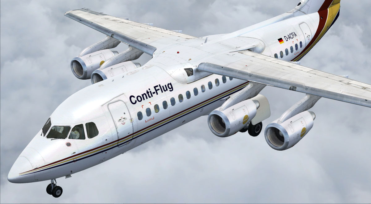 BAe 146-200/300 Jetliner Livery & FMC Expansion Pack for FSX by Just Flight