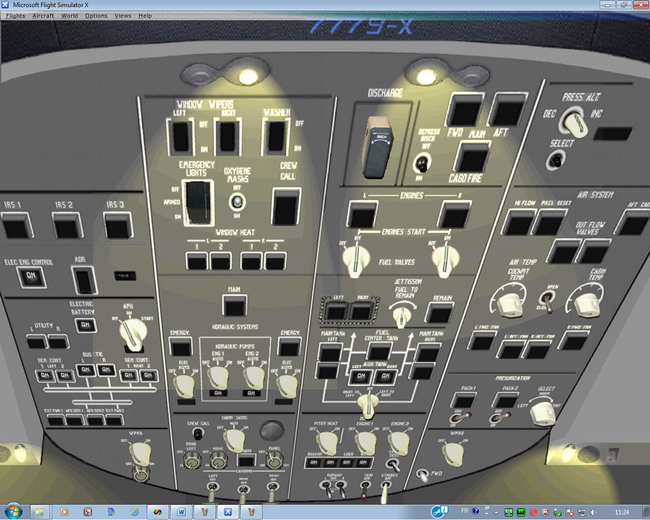 Boeing 777-9X Panel for FSX/P3D by JSGPANELS