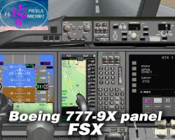Boeing 777-9X Panel for FSX/P3D by JSGPANELS