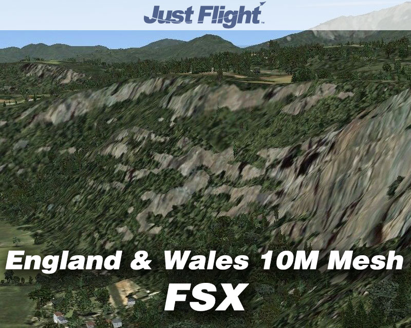 VFR Real Scenery: England & Wales 10M Mesh for FSX by Just Flight