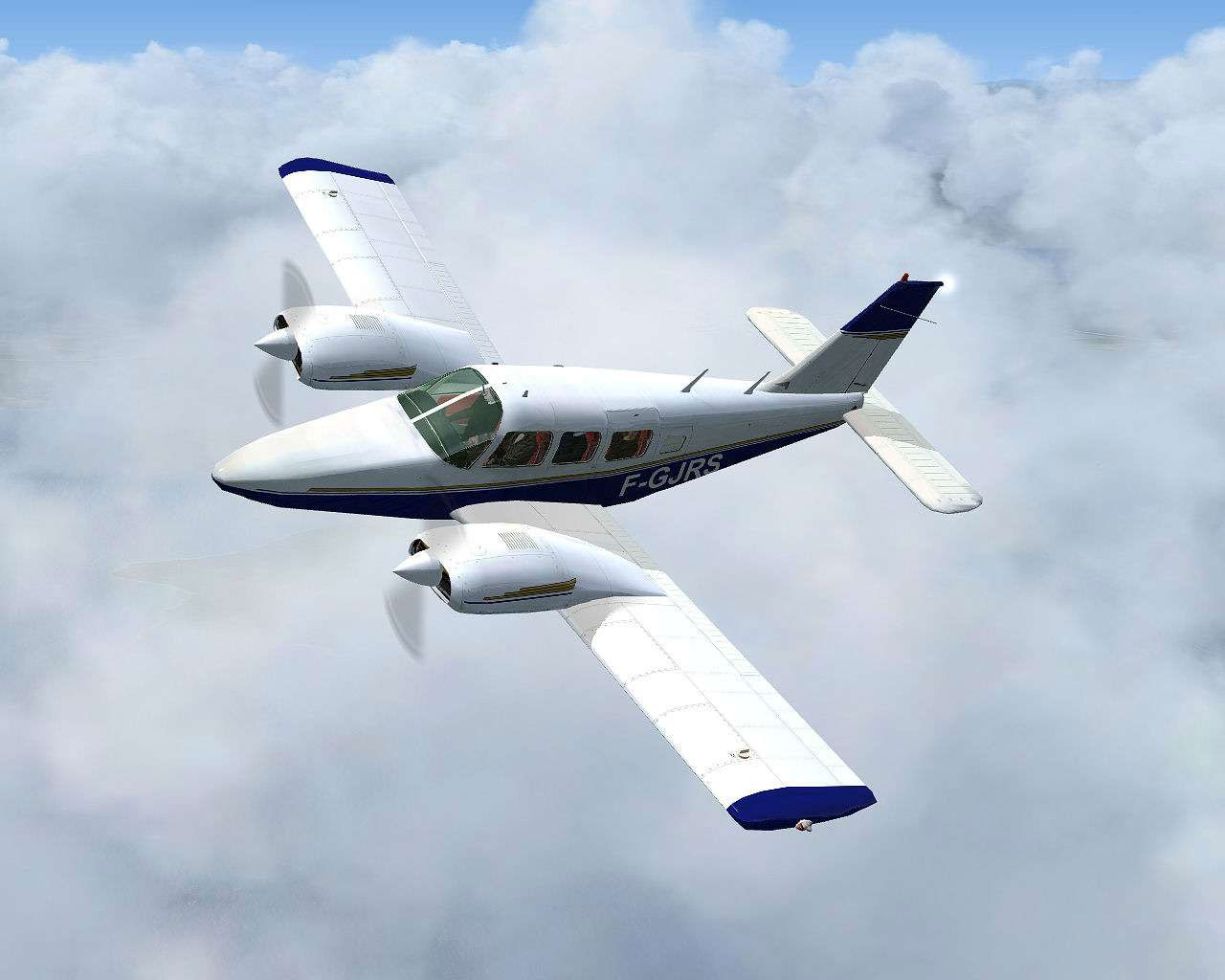 Flying Club Piper PA 34-200T Seneca II for FSX/FS2004 by Just Flight