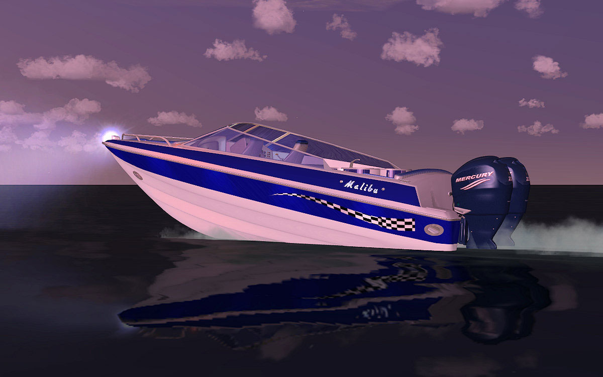 Malibu 32 Motor Boat for FSX by Deltasim Studio