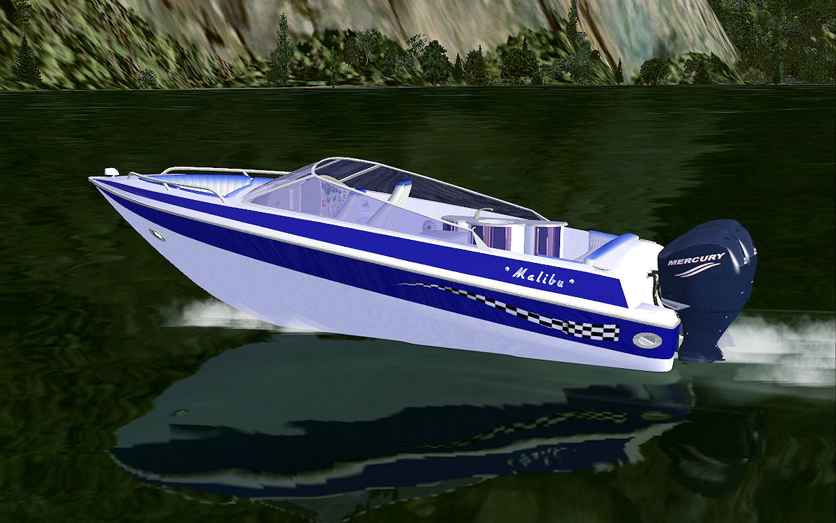 Malibu 32 Motor Boat for FSX by Deltasim Studio