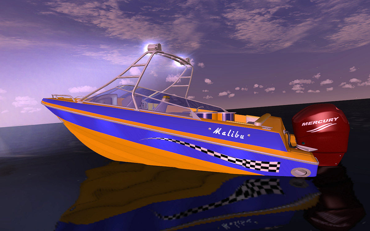 Malibu 32 Motor Boat for FSX by Deltasim Studio
