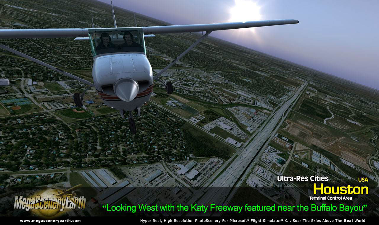 Houston Photoreal Scenery Ultra-Res Cities for FSX/P3D by PC Aviator