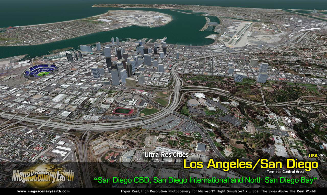 Los Angeles & San Diego Photoreal Scenery Ultra-Res Cities for FSX/P3D ...