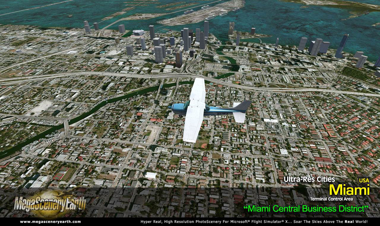 Miami Photoreal Scenery Ultra-Res Cities for FSX/P3D by PC Aviator