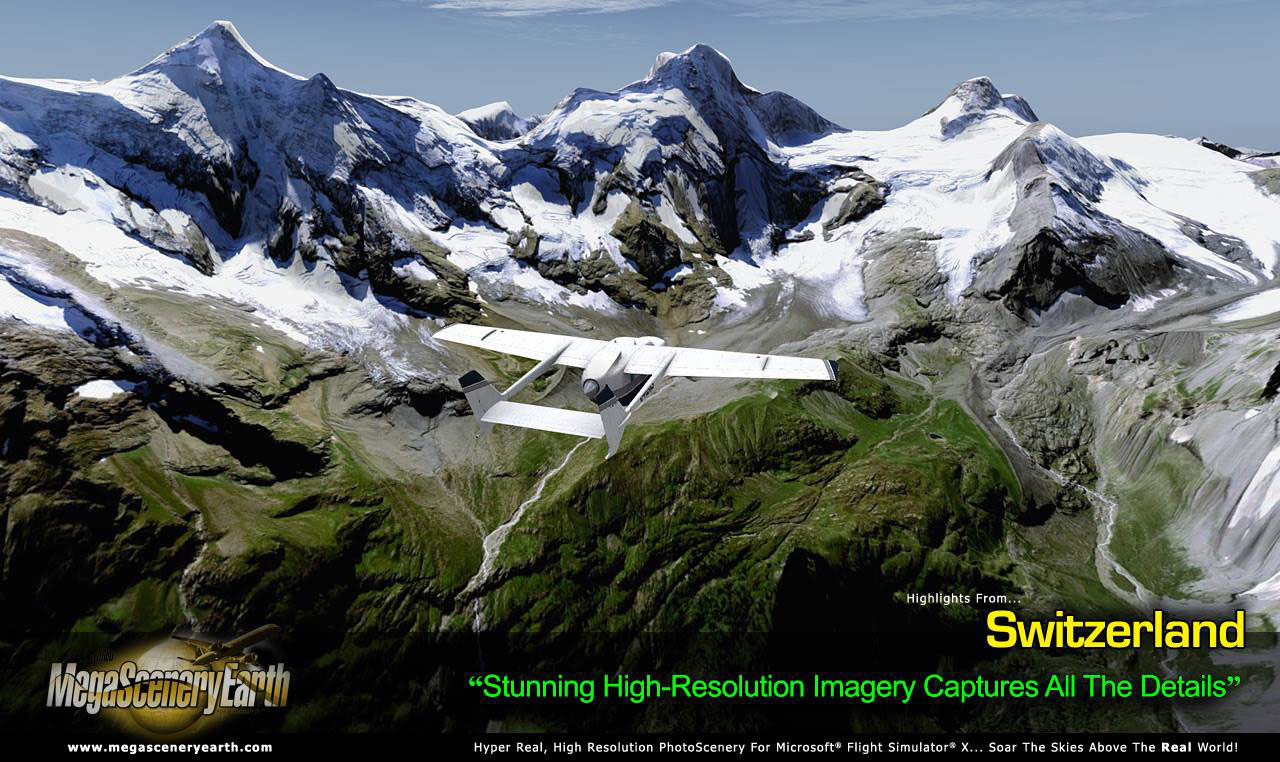 MegaSceneryEarth Switzerland Complete Country Photoreal Scenery for FSX ...
