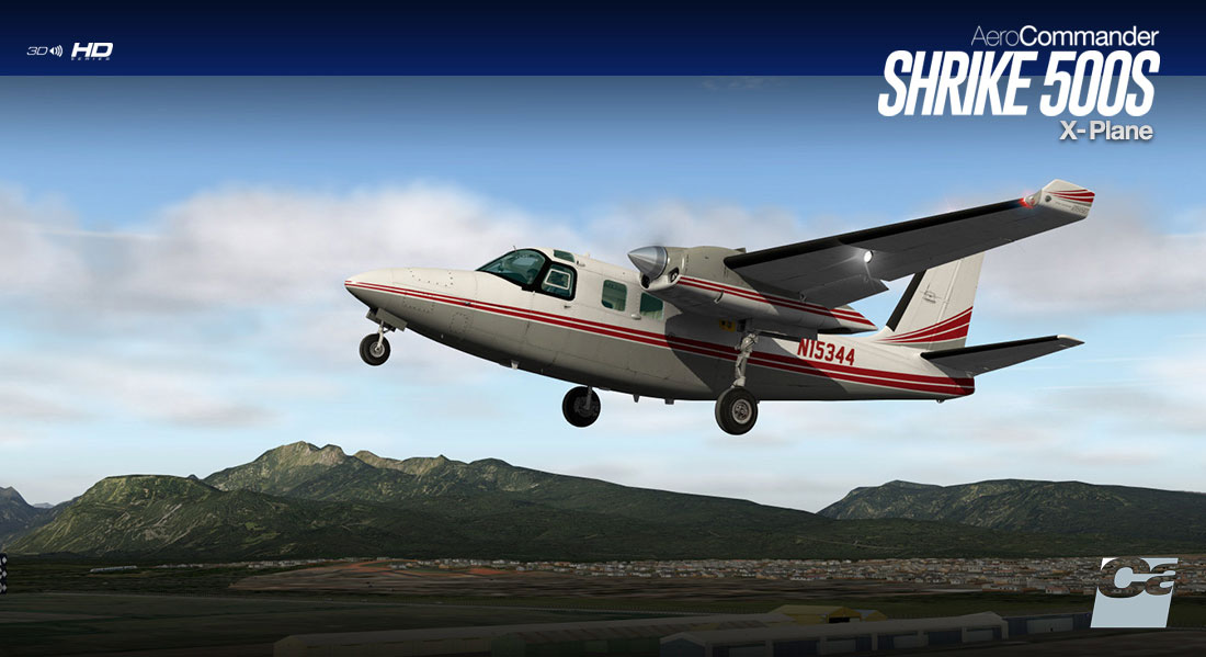 Aero Commander 500S Shrike Commander HD Series for X-Plane by Carenado
