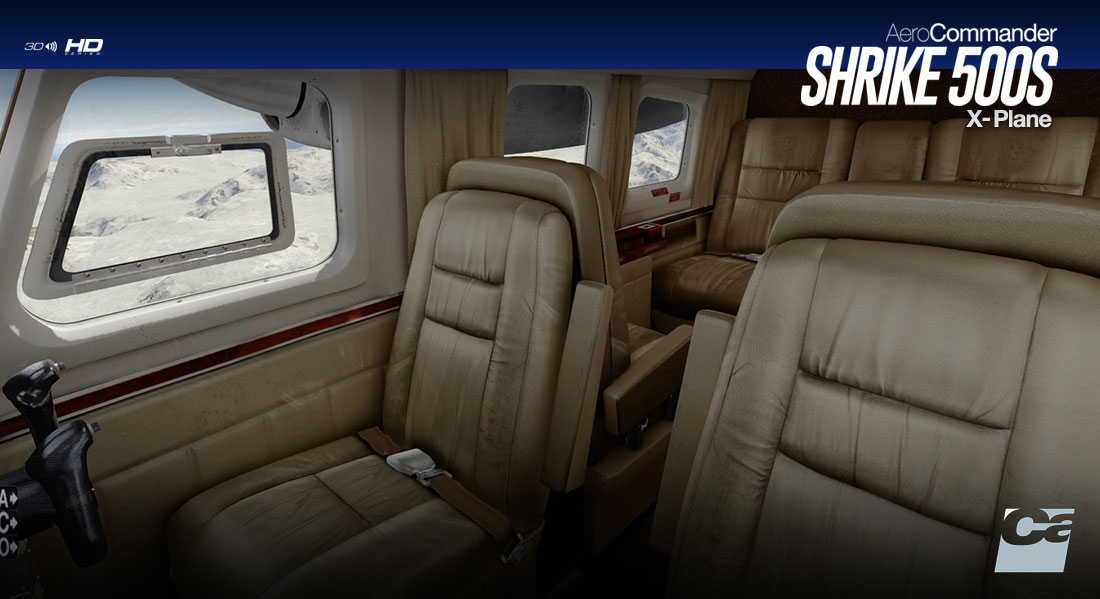 Aero Commander 500S Shrike Commander HD Series for X-Plane by Carenado