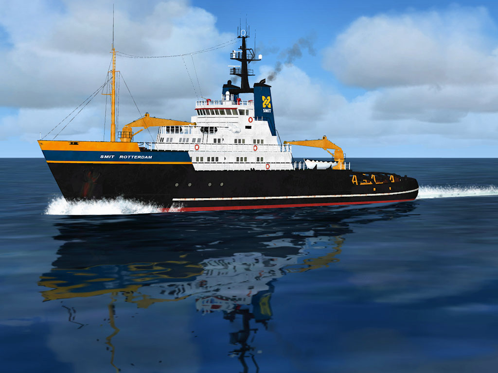 Smit Rotterdam Heavy Tug Boat for FSX by Deltasim Studio