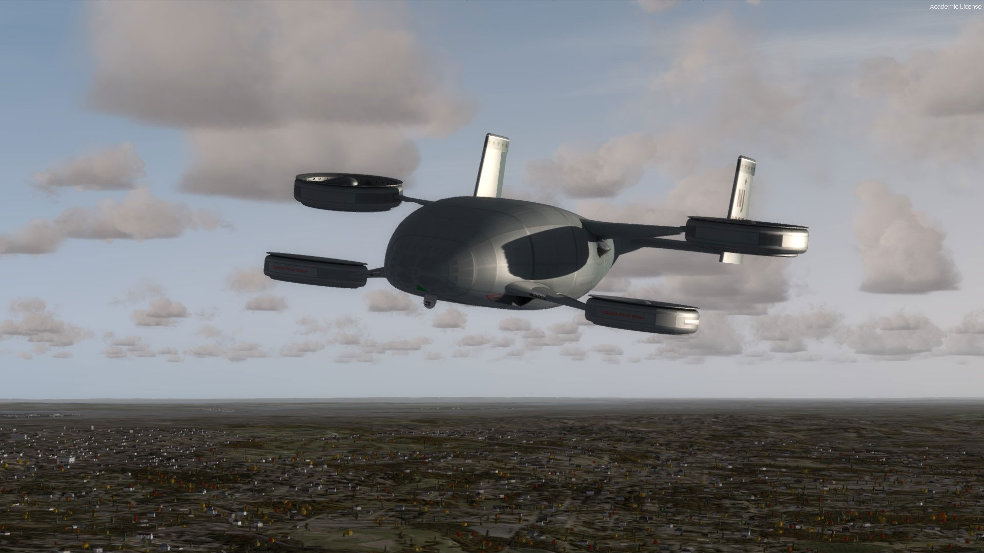 UV-4 eVTOL UAV for P3Dv4 by aeroG LLC