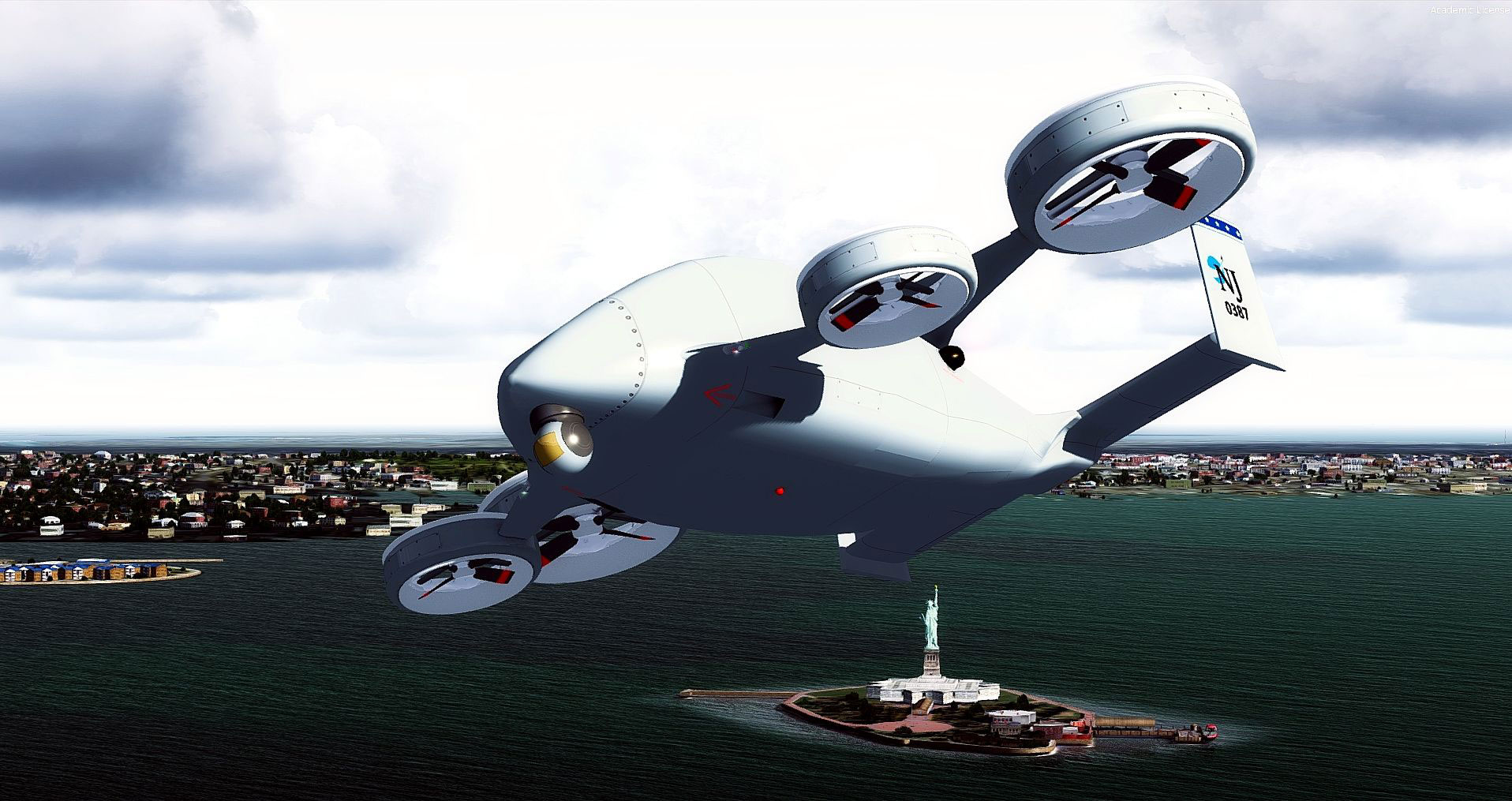 UV-4 V/STOL UAV for FSX/P3D by aeroG LLC