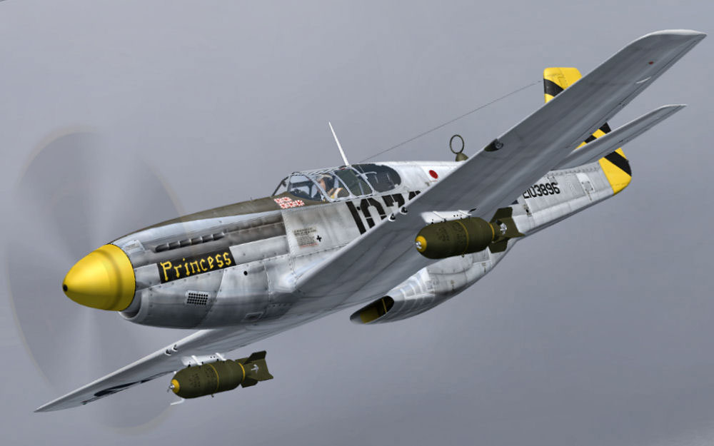 North American P-51 Mustang Fighter Leader II for FS2004 by Warbirdsim