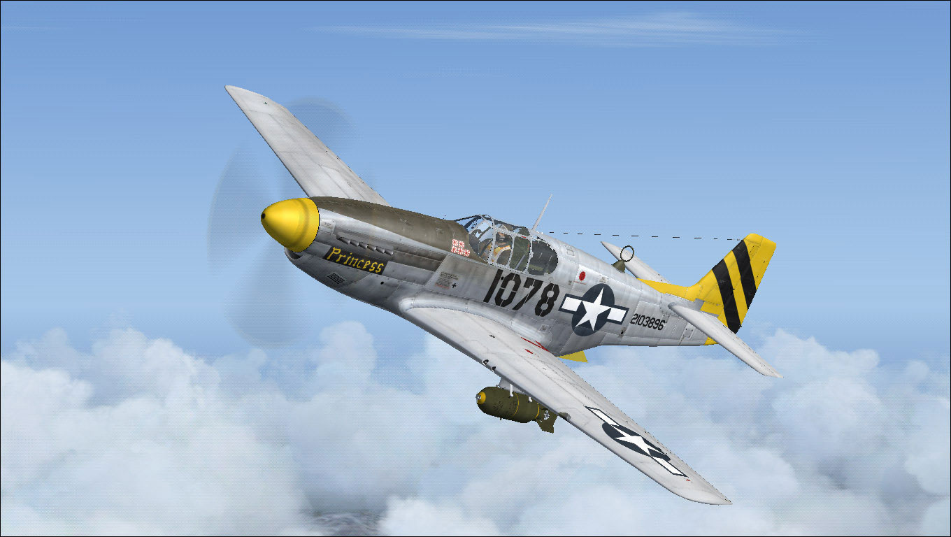 North American P-51 Mustang Fighter Leader II for FS2004 by Warbirdsim