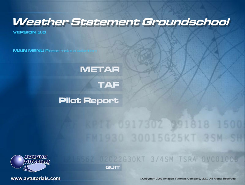Weather Statement Groundschool 3.0 by Aviation Tutorials Company